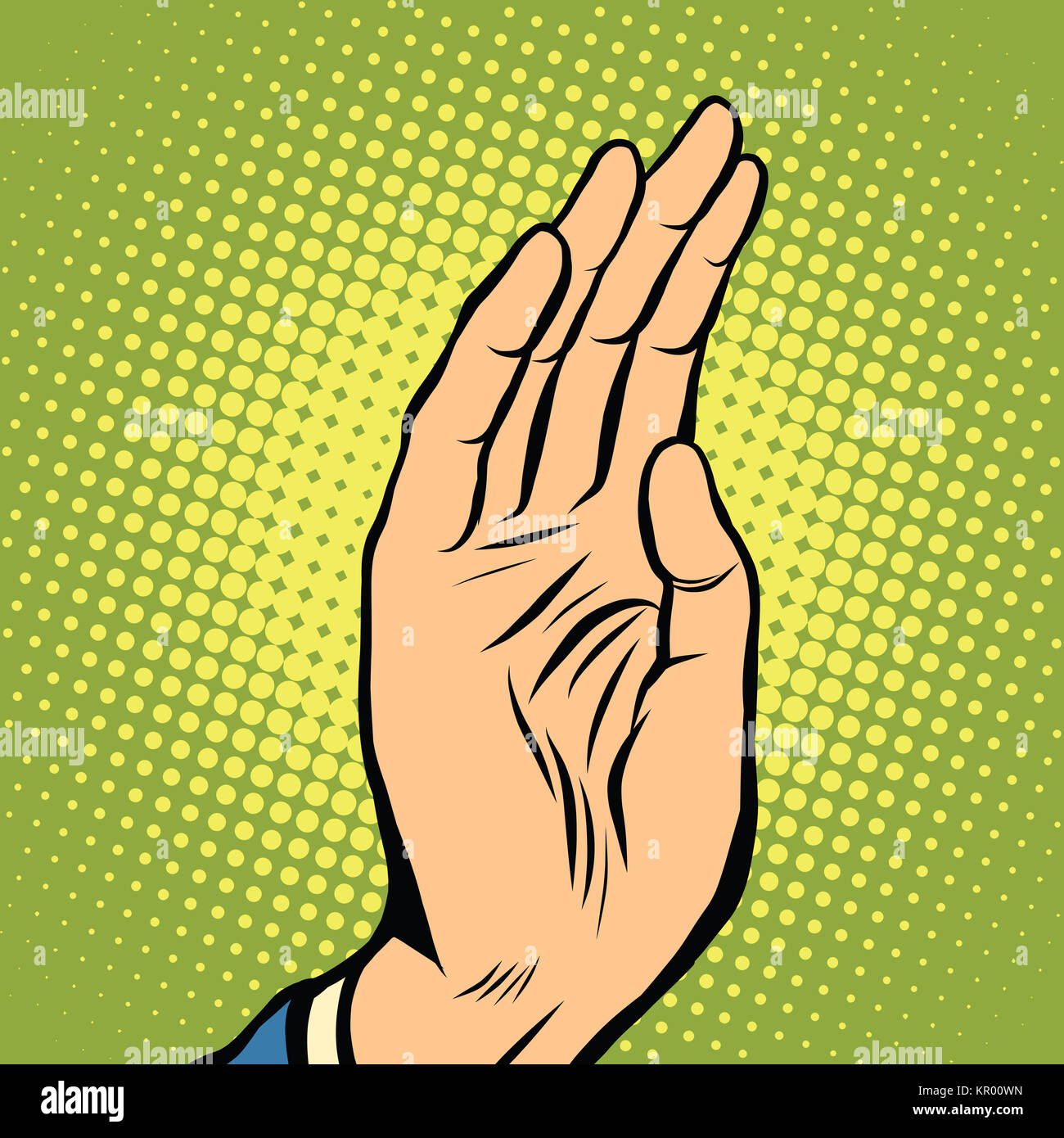 Hand palm pop art Stock Photo - Alamy