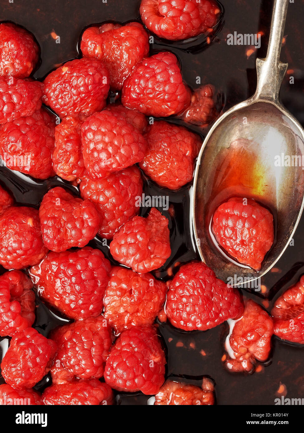rustic french raspberry fruit compote preserve Stock Photo - Alamy