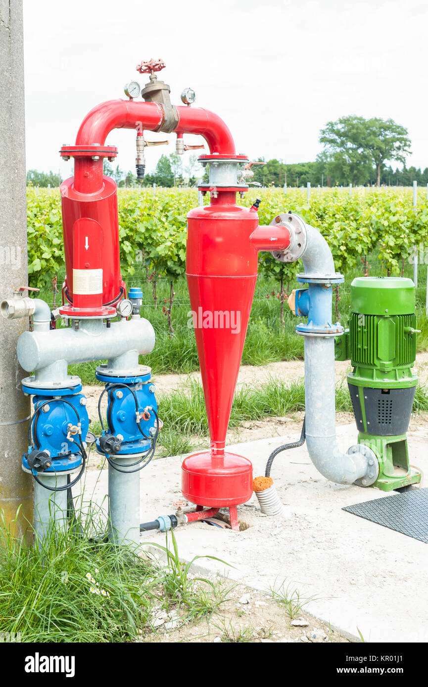 System for pumping irrigation water for agriculture Stock Photo - Alamy