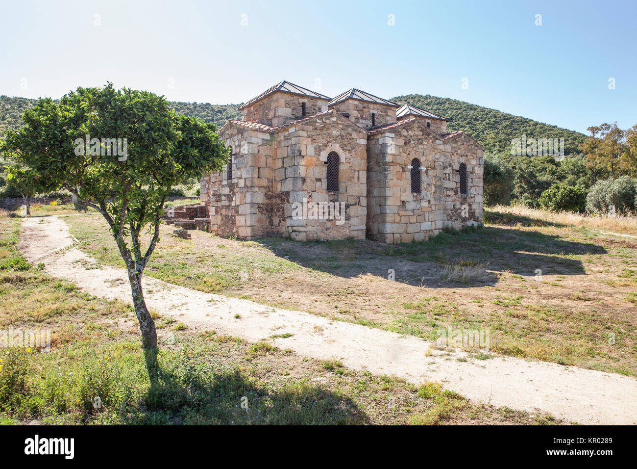 Visigothic church of Santa Lucia del Trampal, Alcuescar, Spain Stock ...