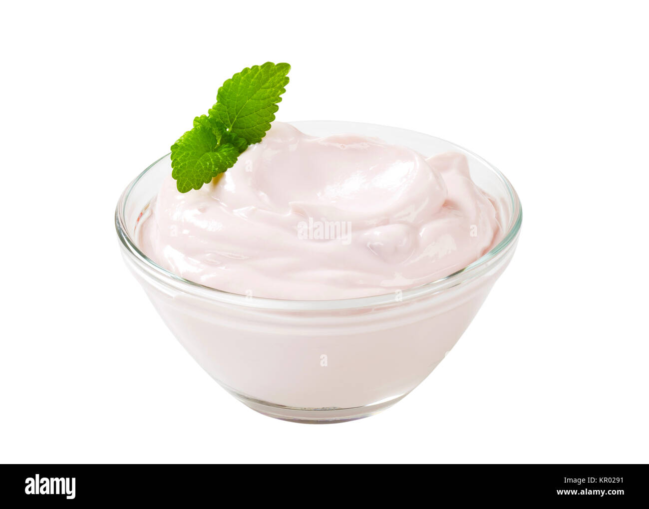 bowl of light pink yogurt Stock Photo - Alamy