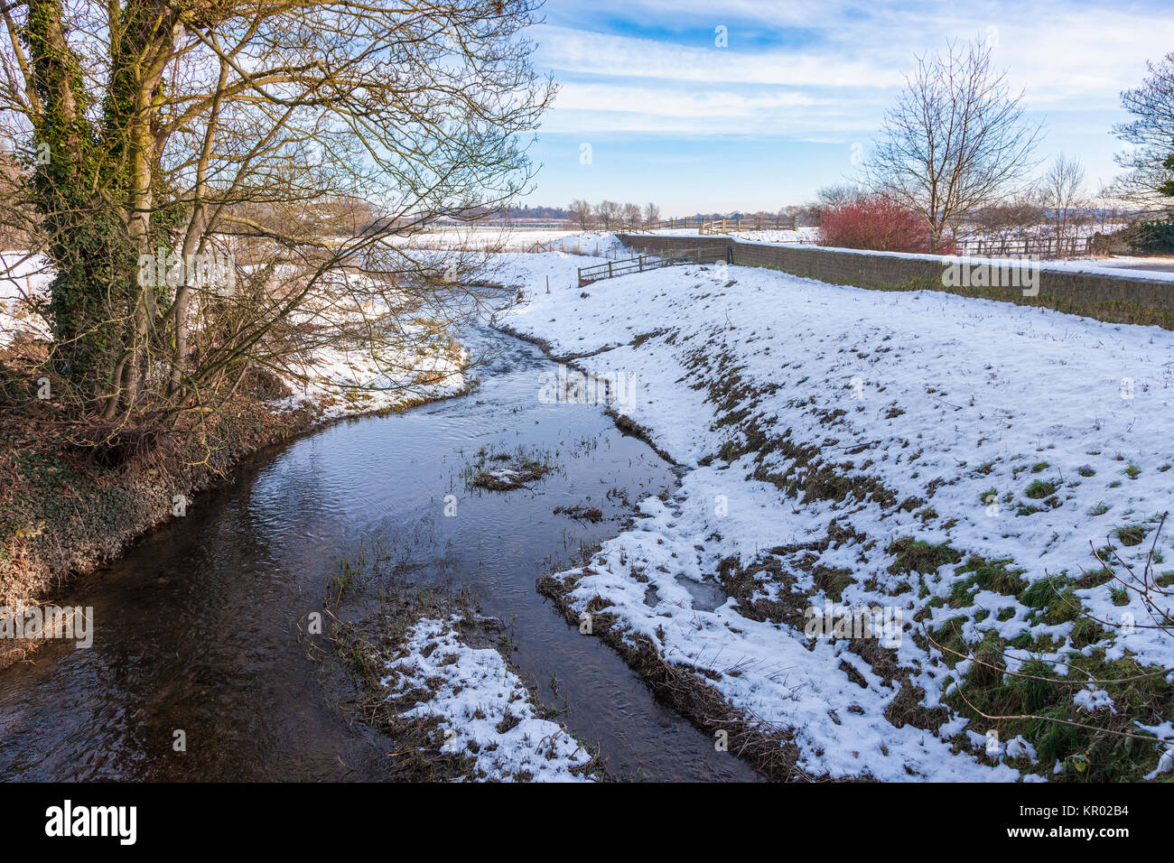 River Nene at Kislingbury, Northampton in winter Stock Photo - Alamy