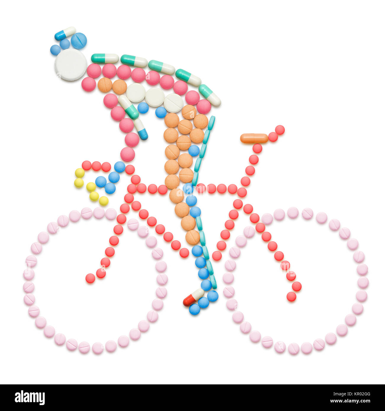 Male professional cyclist Cut Out Stock Images & Pictures - Alamy