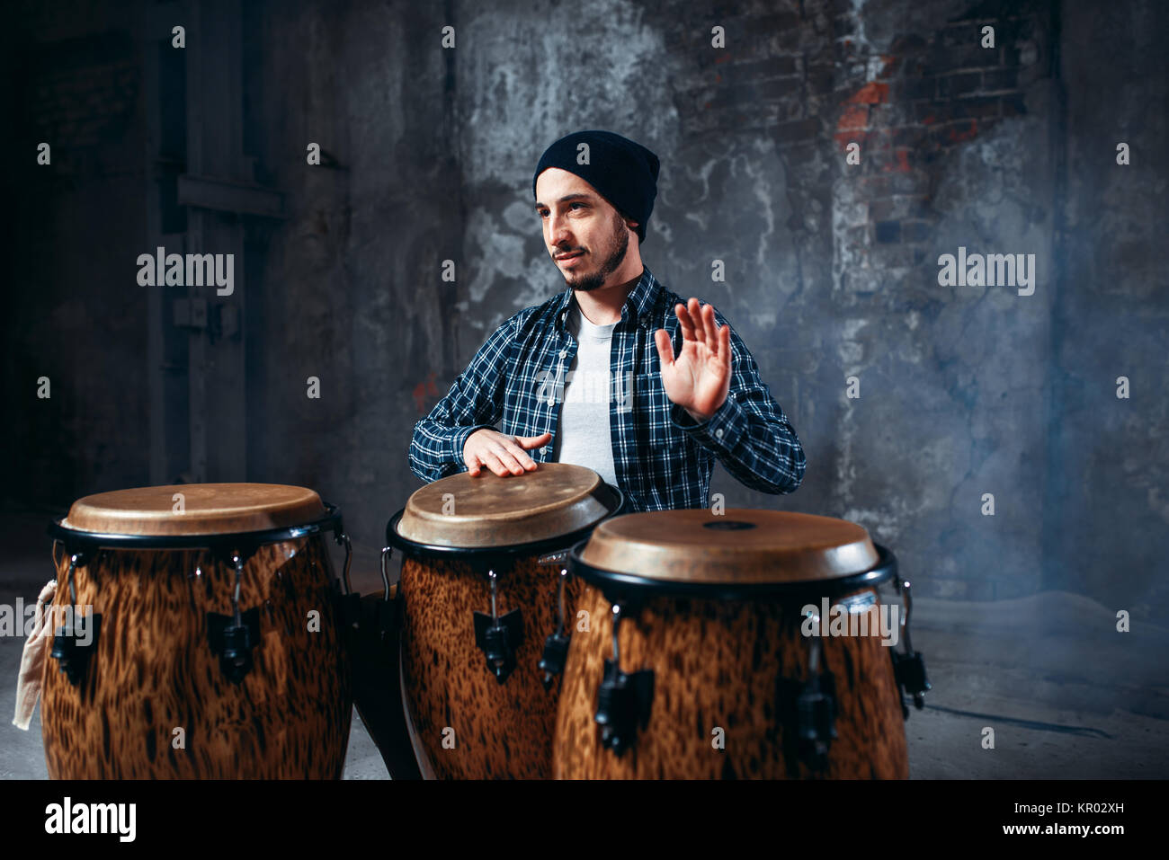 Drum Bongo Guy Playing