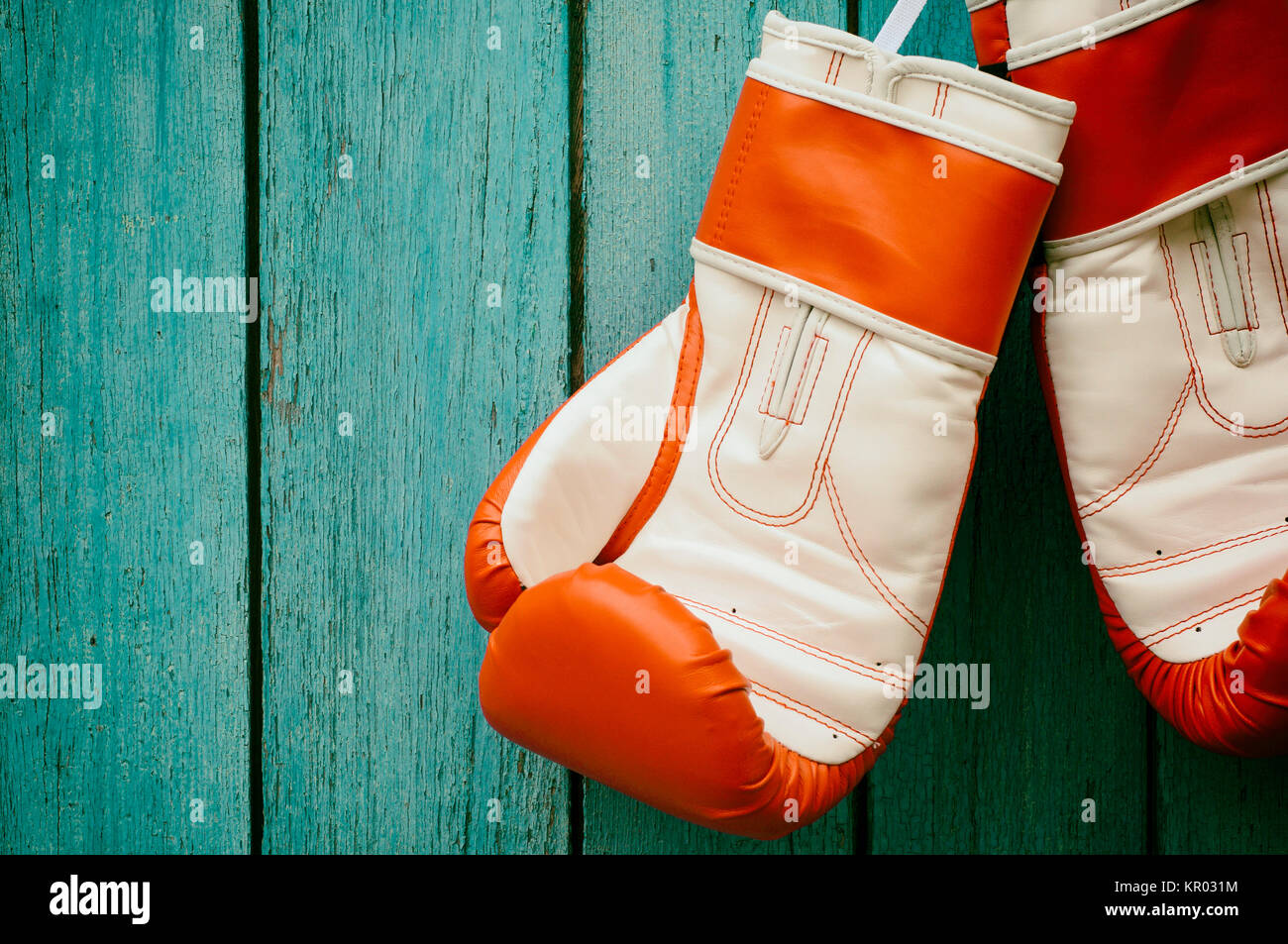 Pair of Boxing Gloves Hanging on a Hook Stock Photo - Alamy