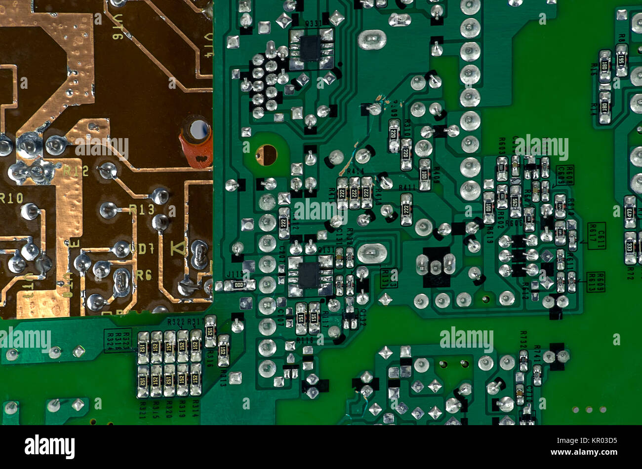 Electronic Board with parts Stock Photo - Alamy