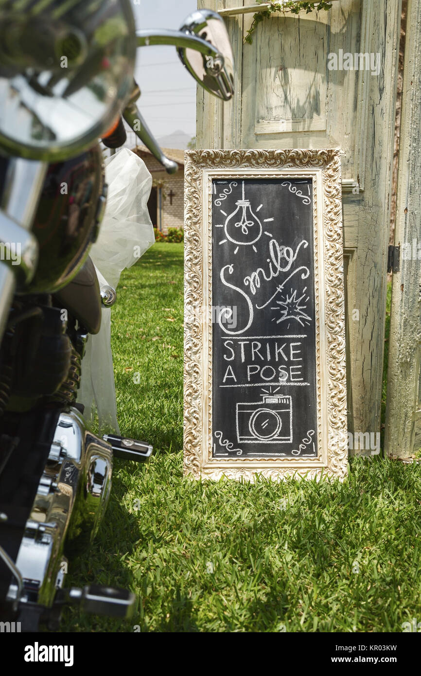 DIY wedding hand written sign Stock Photo - Alamy