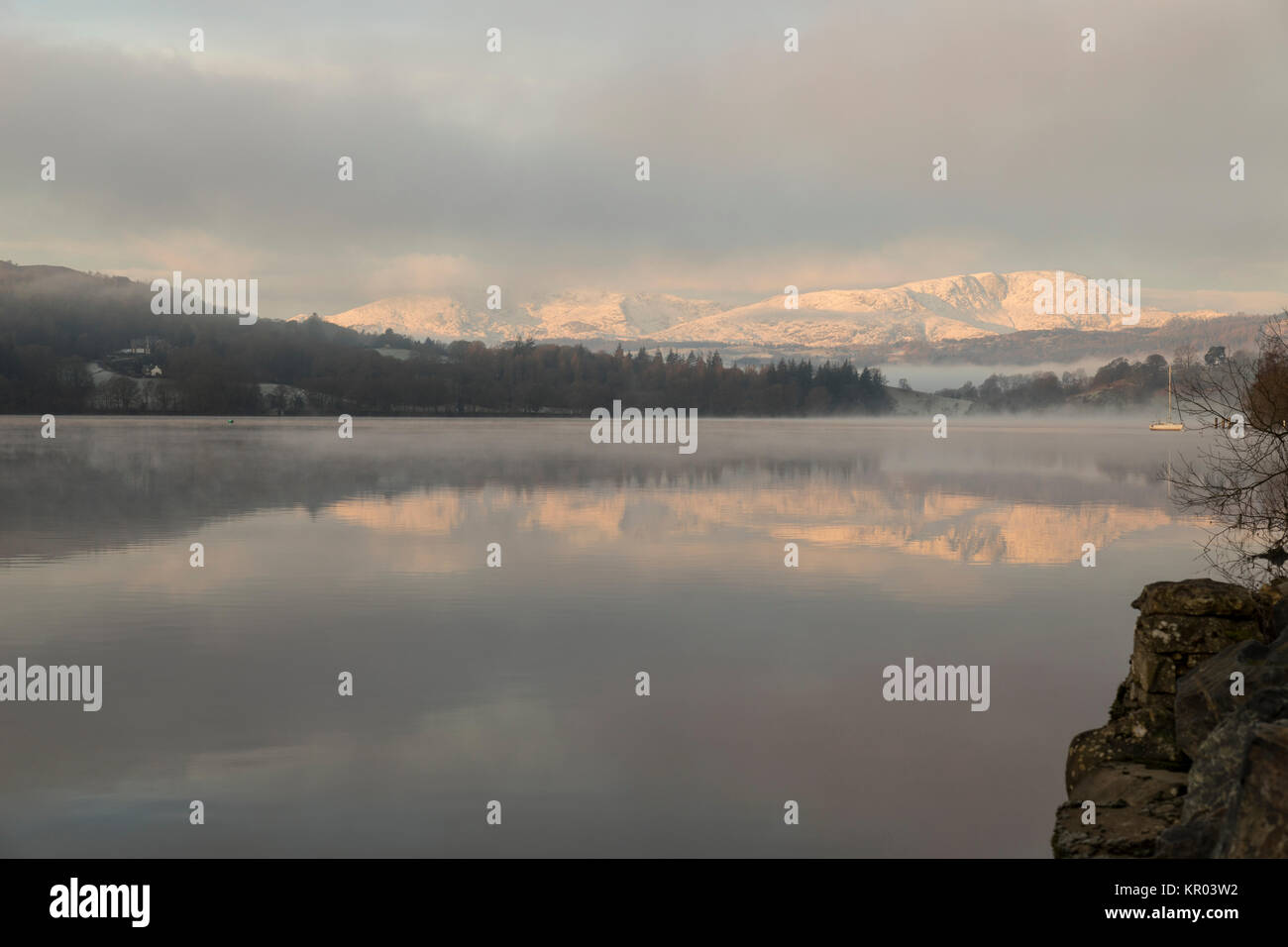Lake Windermere Winter 2017 Stock Photo - Alamy