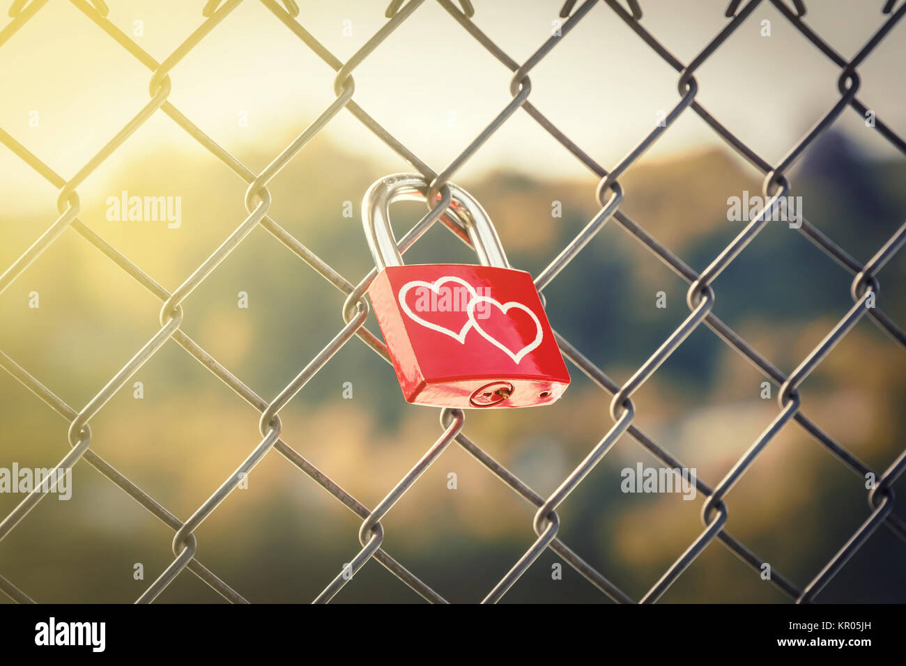 Love Lockers with soft light style Stock Photo - Alamy
