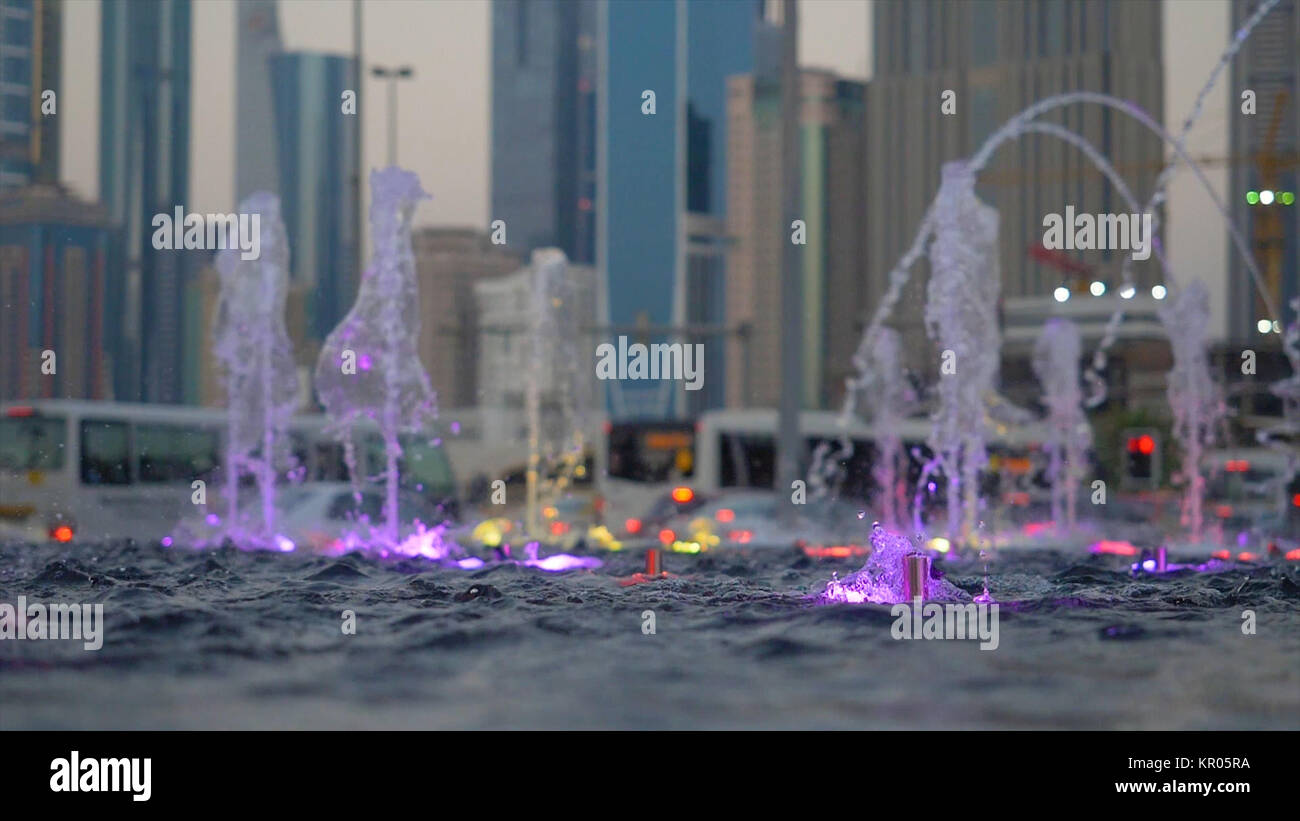 Water fountain. Outdoor fountains. Beautiful splashes of water ...