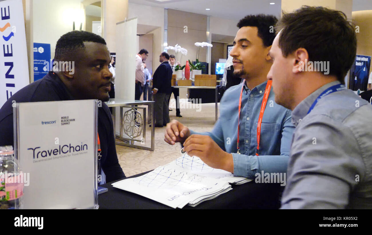 United Arab Emirates, Dubai - October 2017: Travel Chain. People sit ...