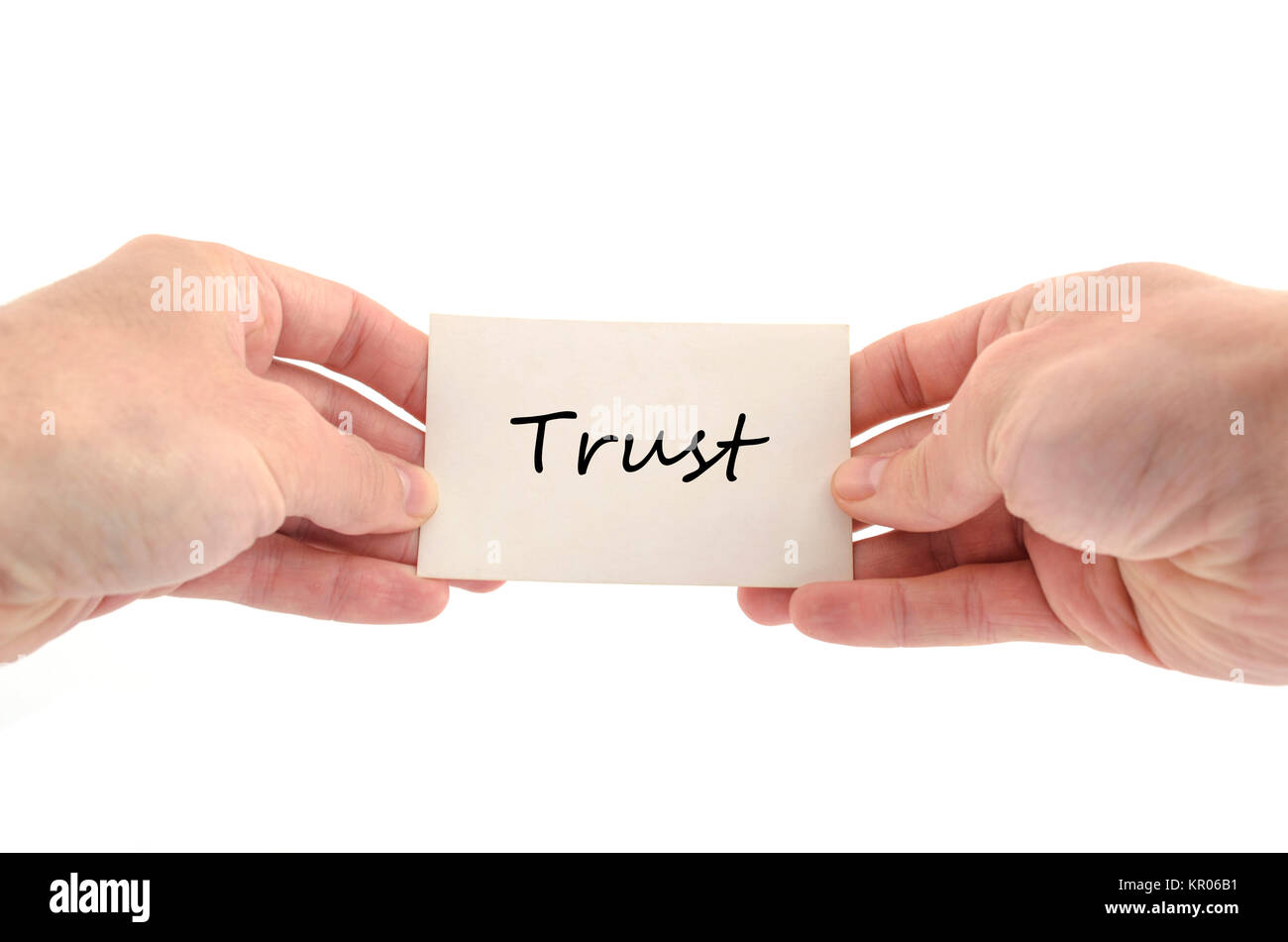 Trust text concept Stock Photo - Alamy