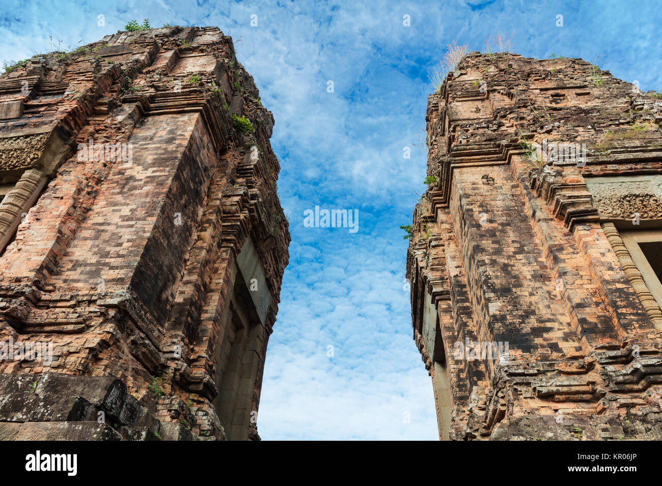 two towers Pre Rup temple, Angkor complex Stock Photo - Alamy