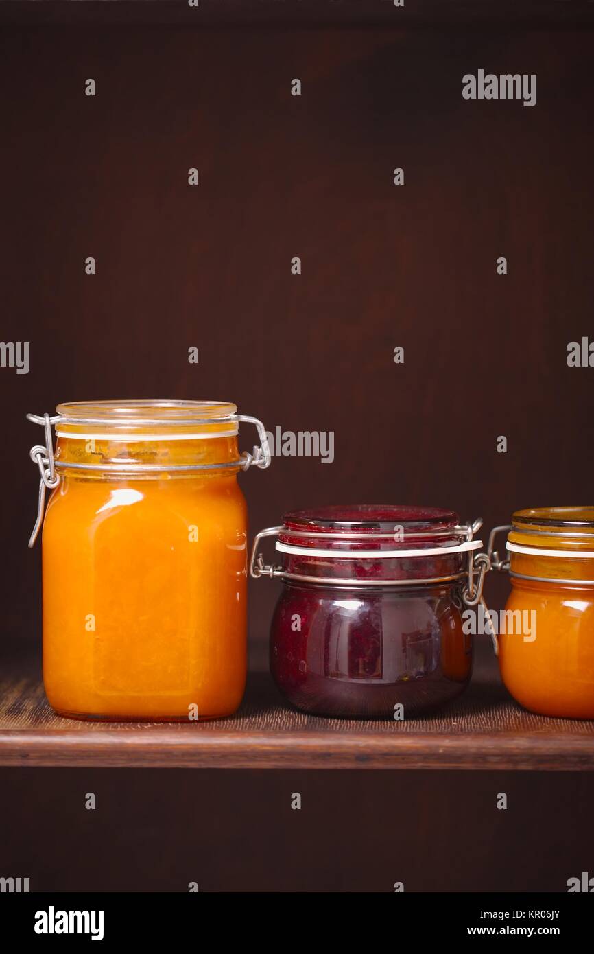 Jars of Jam Stock Photo - Alamy