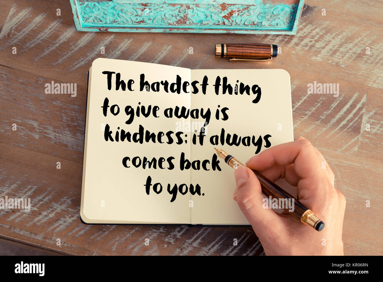 Handwritten quote as inspirational concept image Stock Photo - Alamy