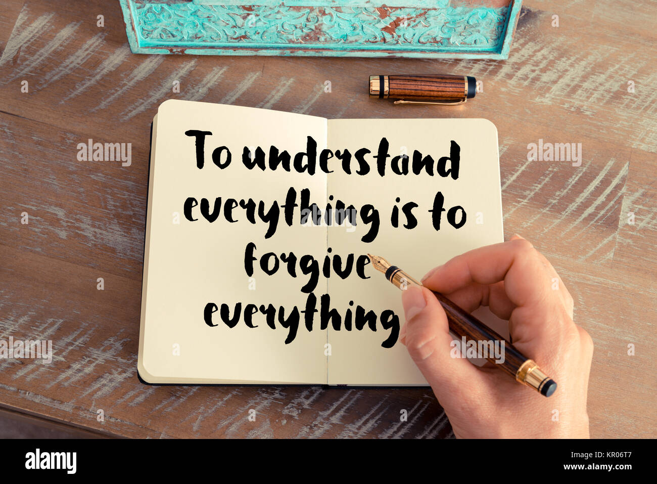 Handwritten quote as inspirational concept image Stock Photo - Alamy