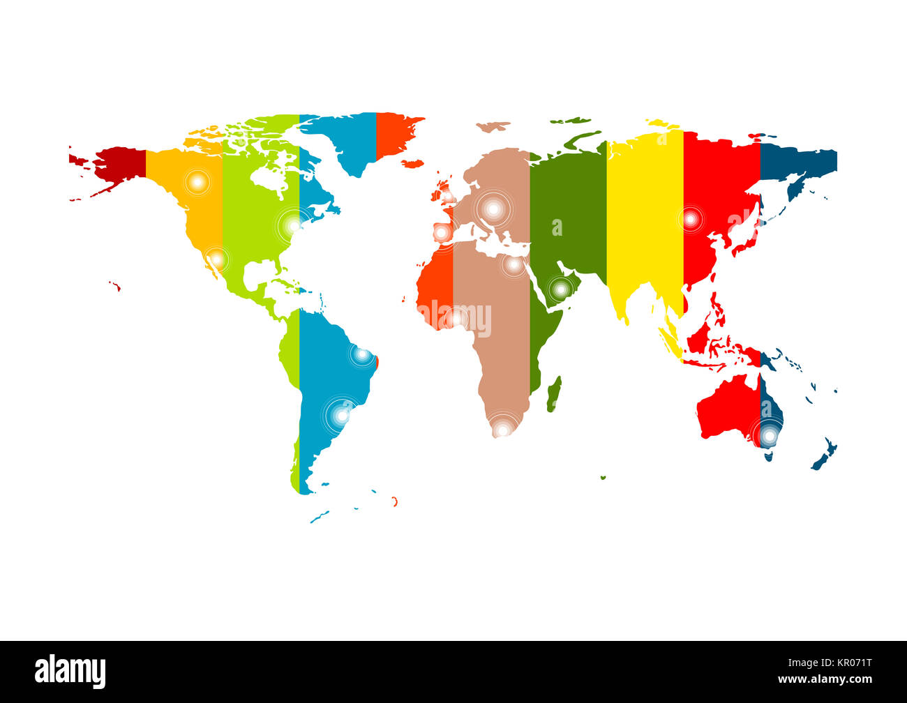 Colorful abstract world map background Stock Photo - Alamy