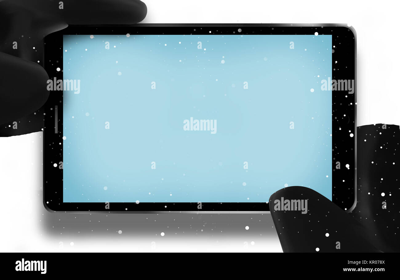 snowflakes mobile phone Stock Photo - Alamy