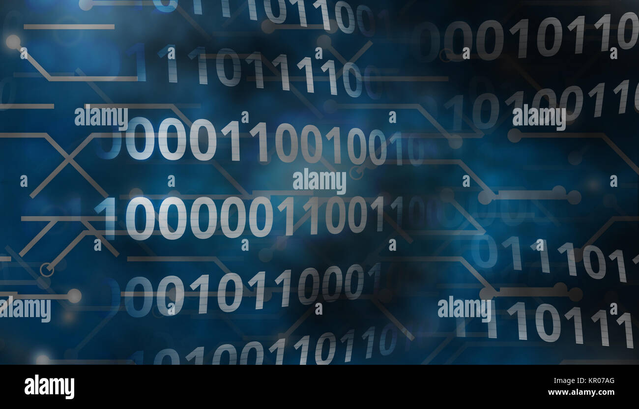 Binary Data connection lines background Stock Photo - Alamy