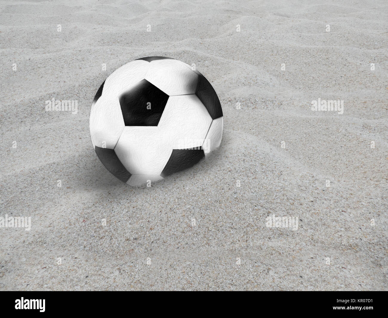 soccer football 3d sand photo sports background Stock Photo - Alamy