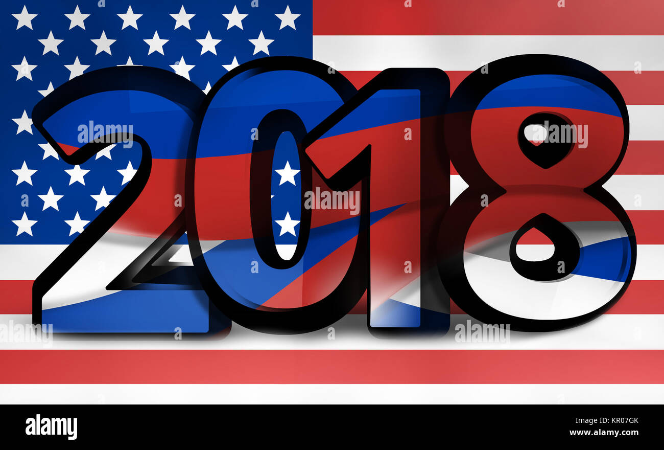 russia russian flag 2018 bold font 3d illustration Stock Photo - Alamy