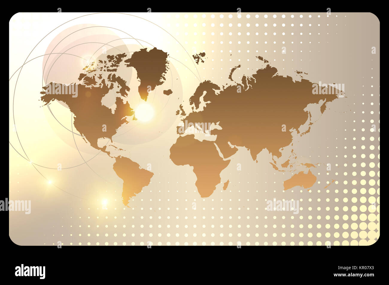 Abstract background with world map for the design of business card ...