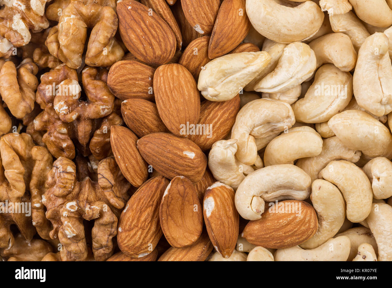 Variety of Mixed Nuts Stock Photo - Alamy