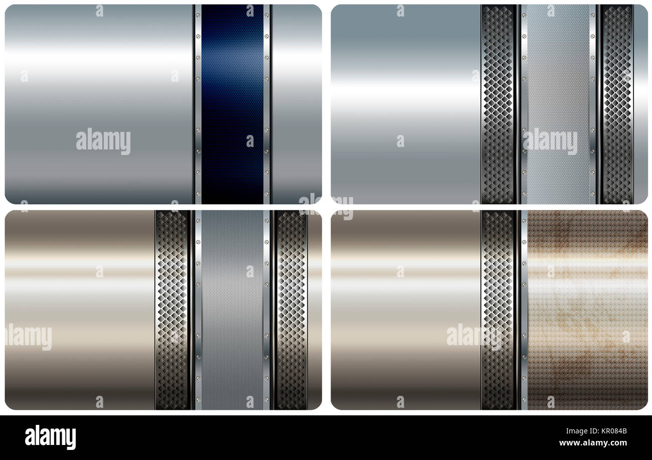 Set of abstract metal backgrounds for the design Stock Photo - Alamy