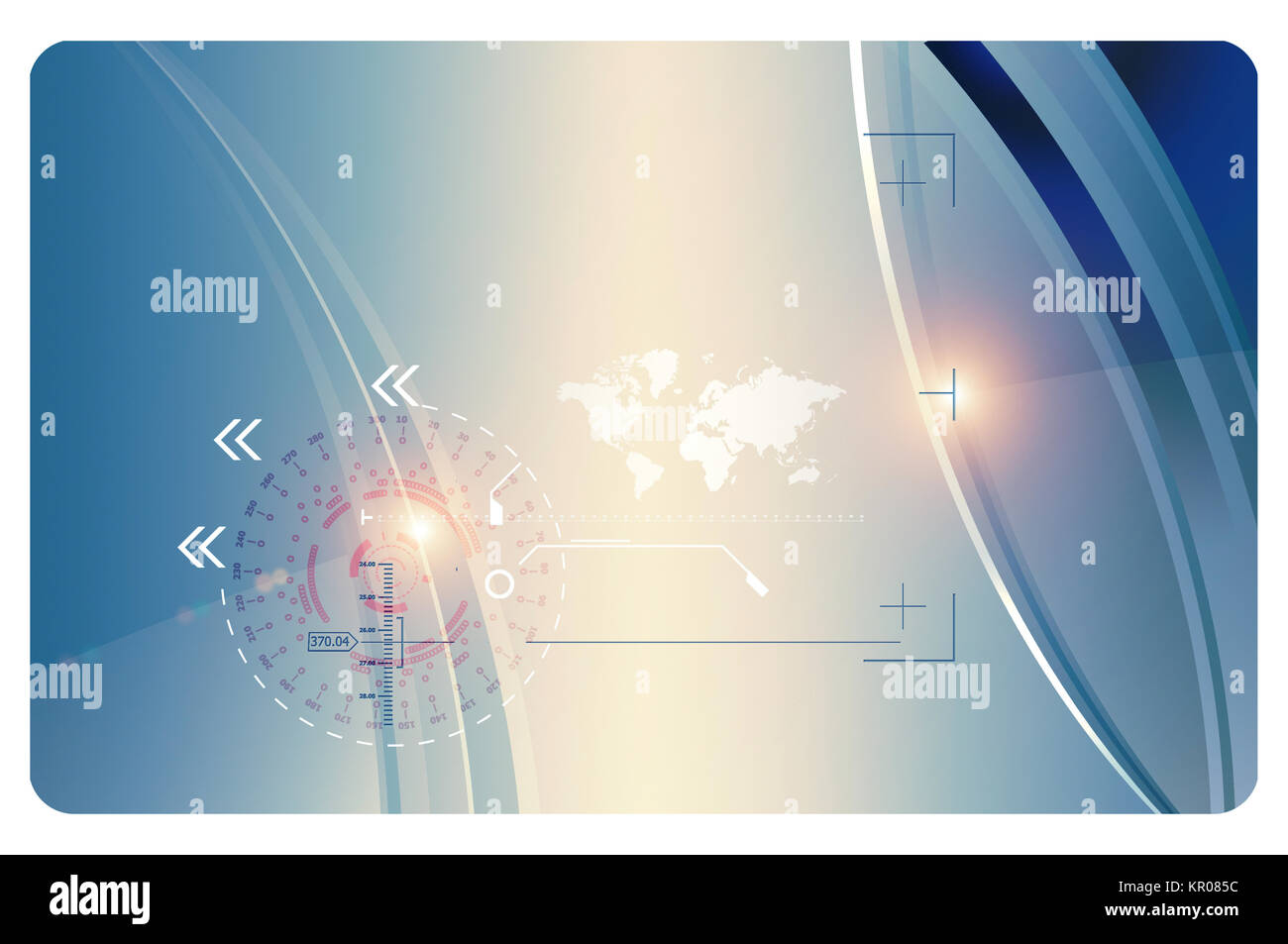 Blue glowing technology design Cut Out Stock Images & Pictures - Alamy