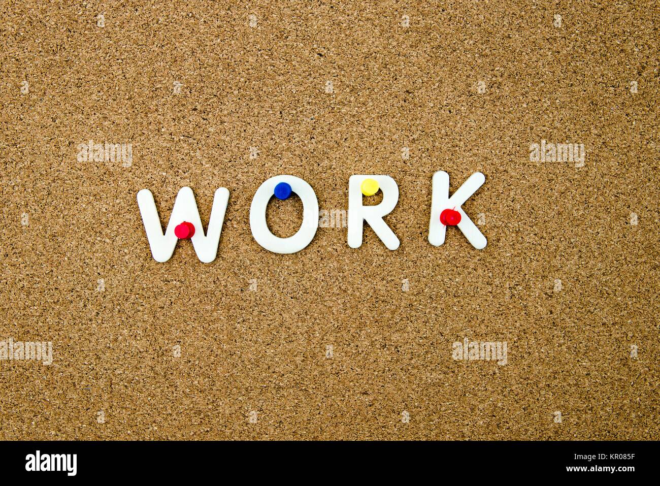 Word WORK made of wooden letters Stock Photo - Alamy