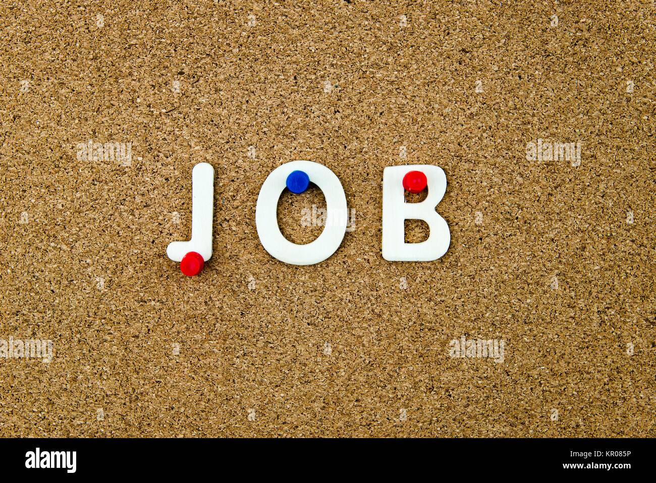 Word JOB made of wooden letters Stock Photo - Alamy