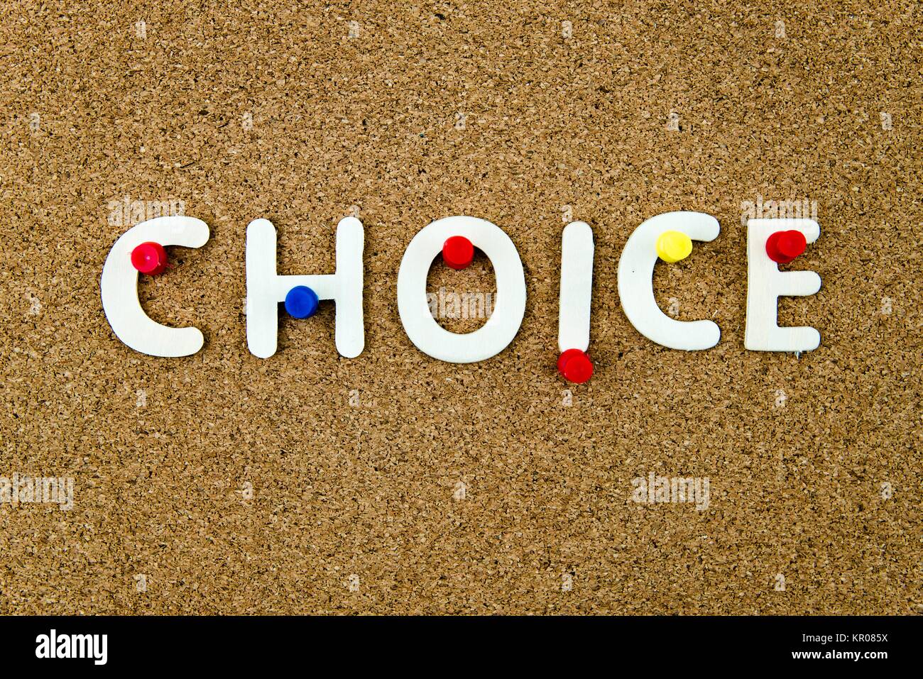 Word CHOICE made of wooden letters Stock Photo - Alamy