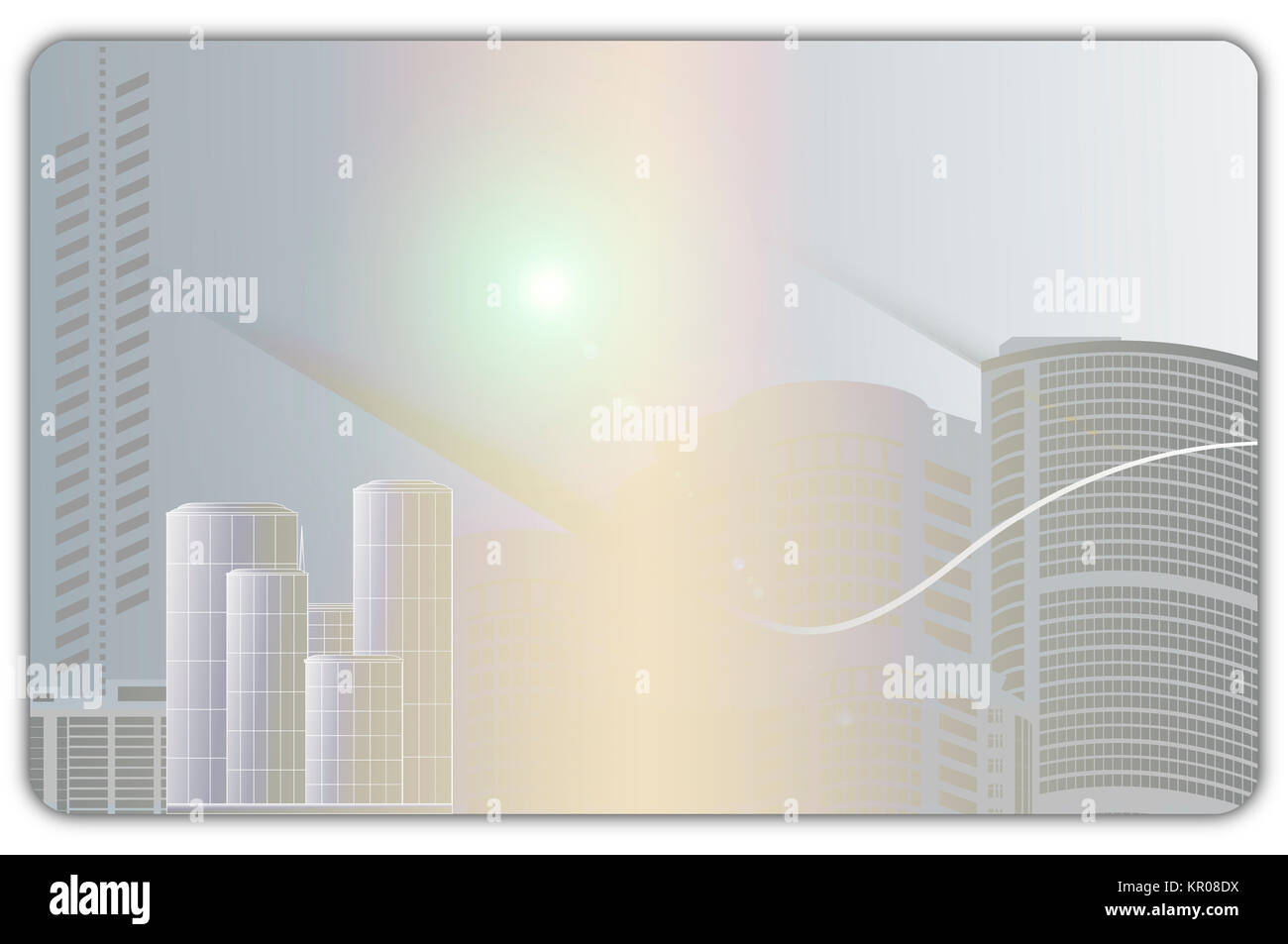 Abstract city building background for the design of business card Stock ...