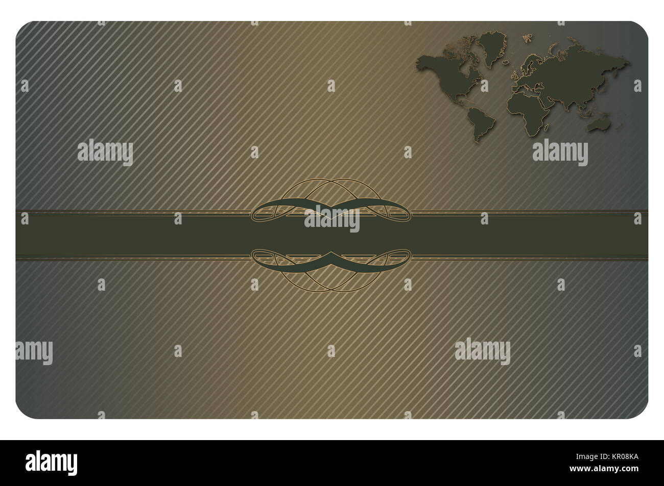 Abstract background with world map and decorative border for the design ...