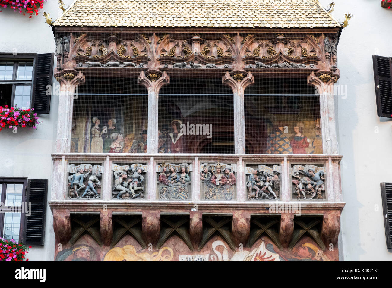 The Goldenes Dachl (Golden Roof), a landmark structure located in the ...