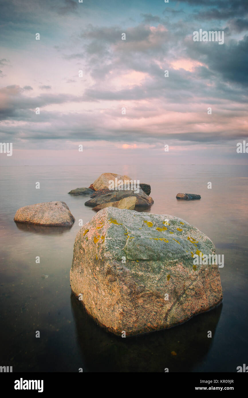 stones in sea Stock Photo - Alamy