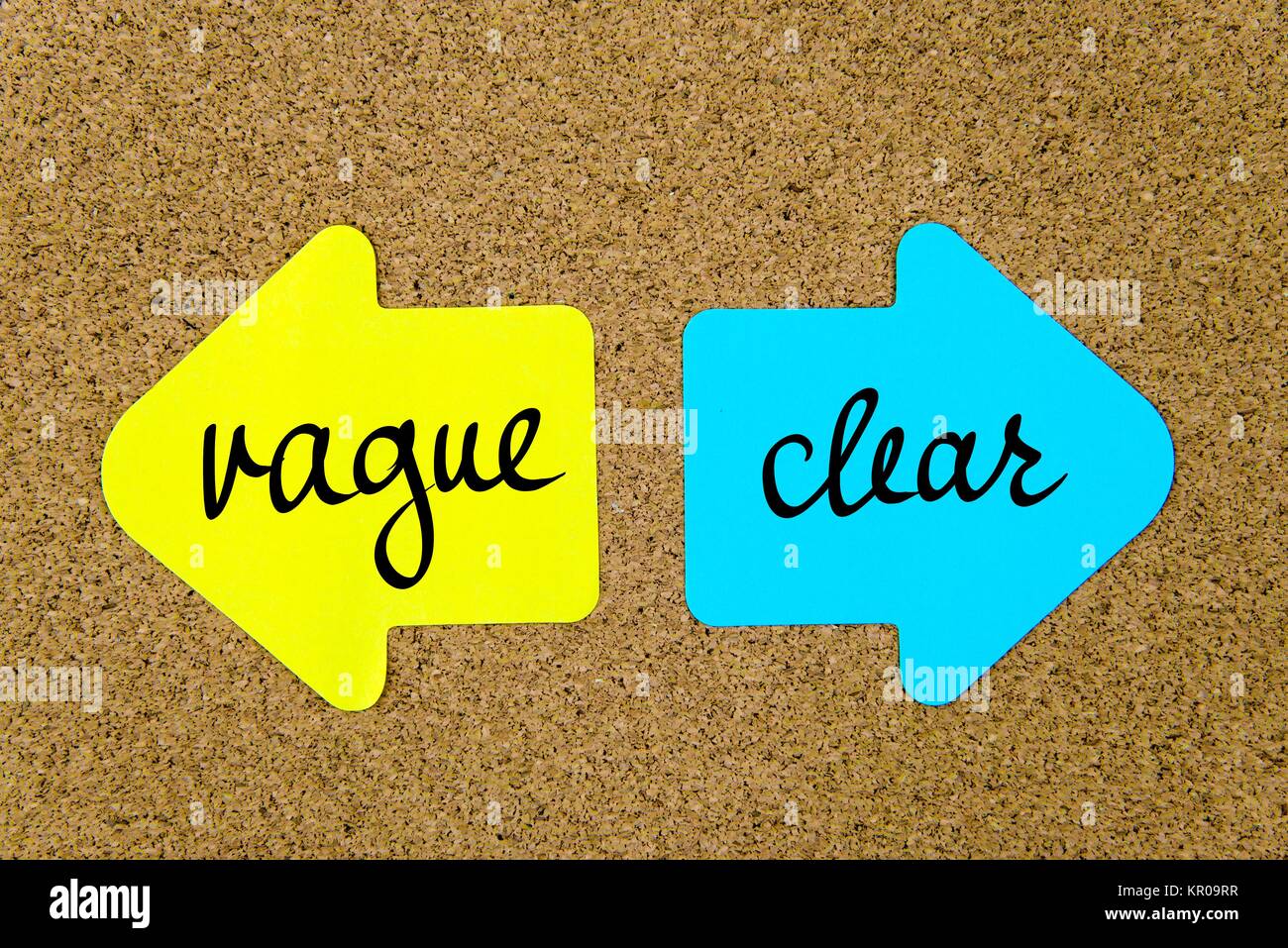 Message Vague versus Clear Stock Photo - Alamy