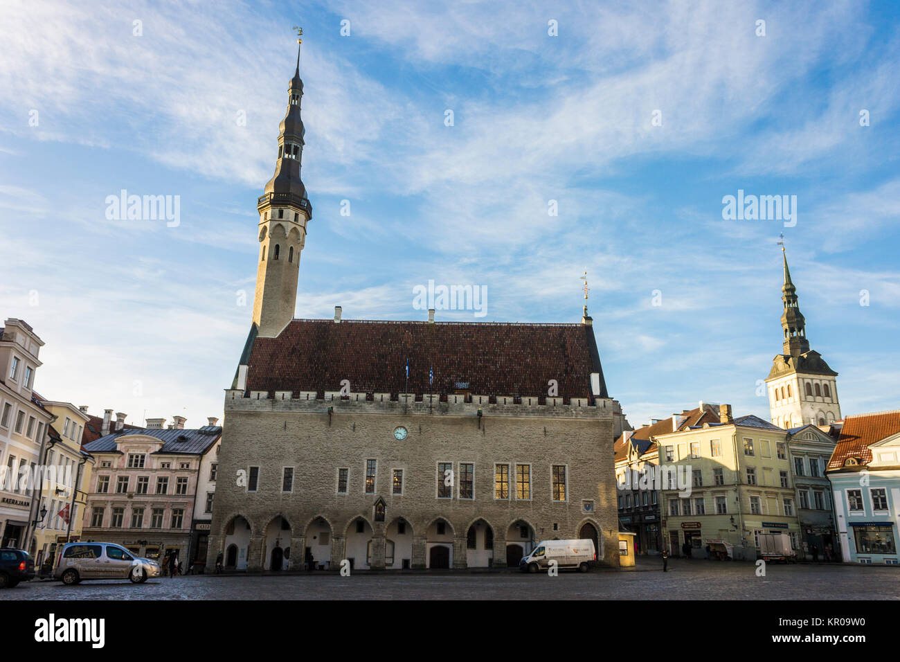 The Tallinn Town Hall (Tallinna raekoda), a historical building in the ...
