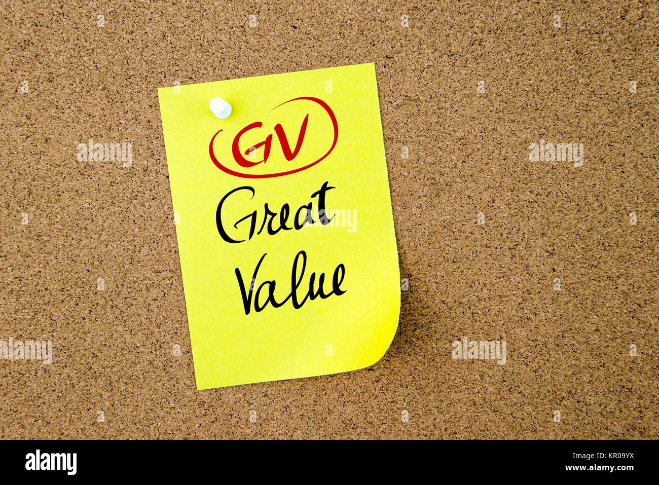 Business Acronym GV Great Value Stock Photo - Alamy