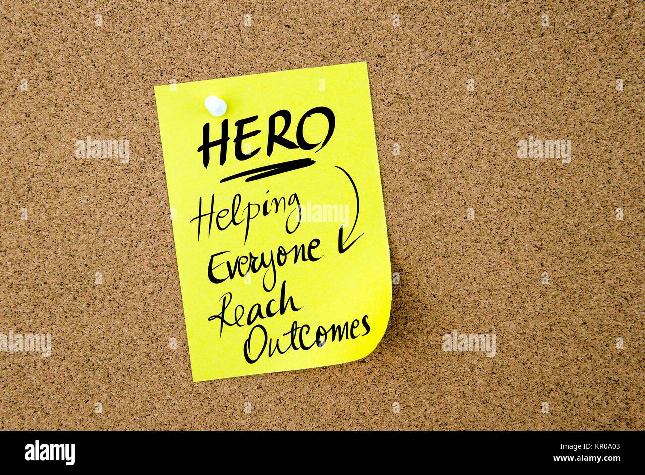 Business Acronym HERO Helping Everyone Reach Outcomes Stock Photo - Alamy