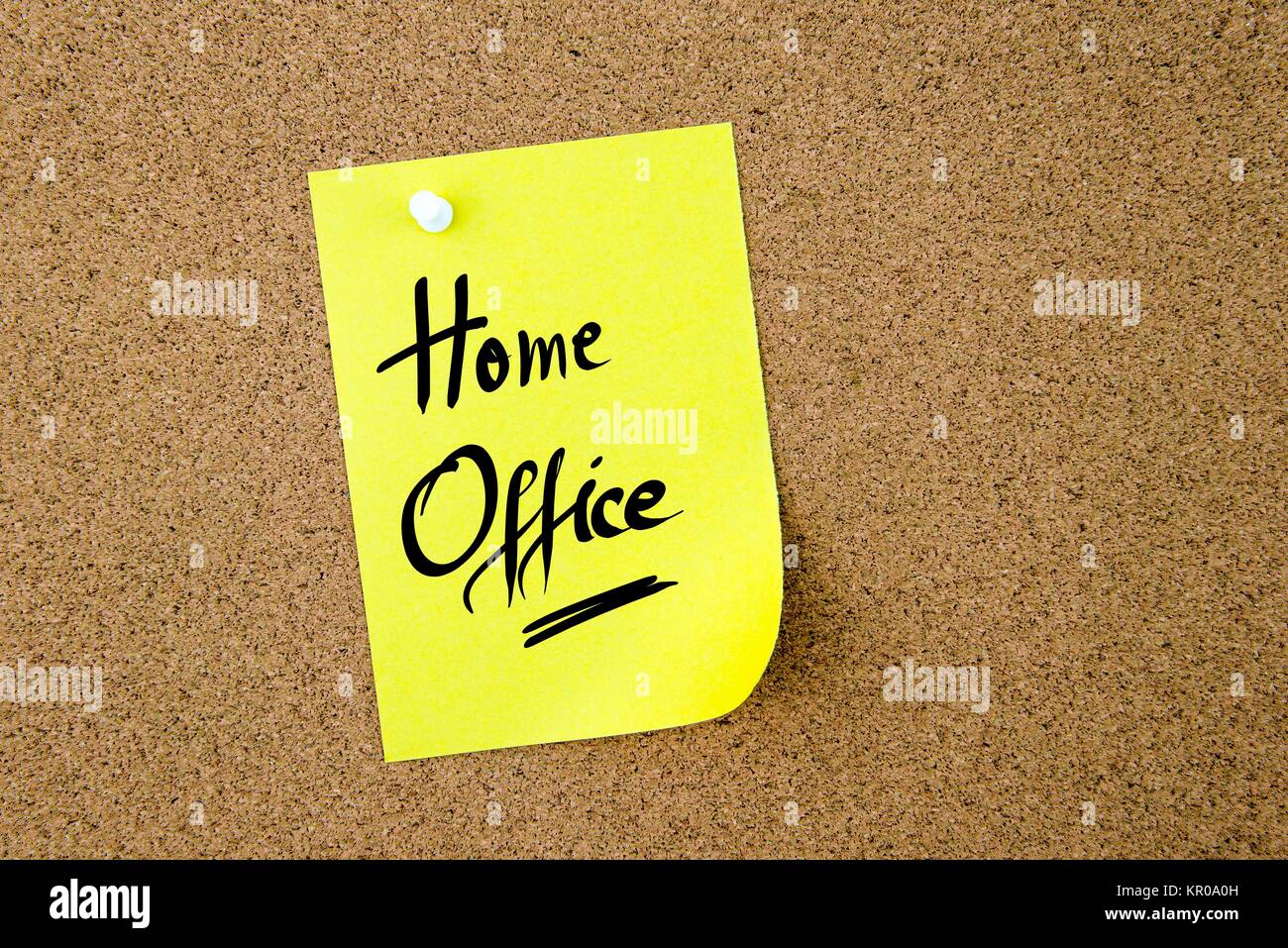 Home Office written on paper note Stock Photo - Alamy