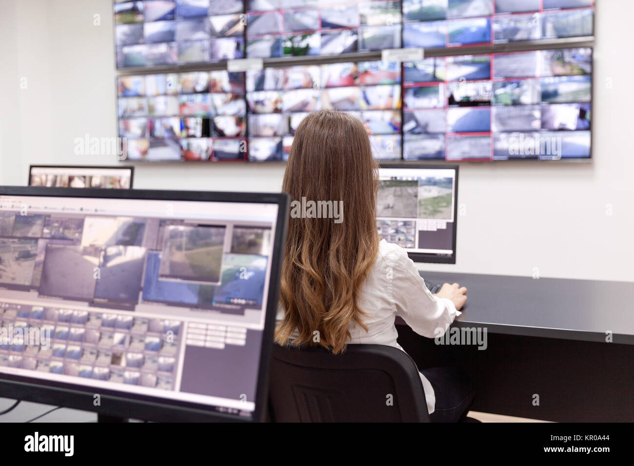 Security system operator Stock Photo - Alamy