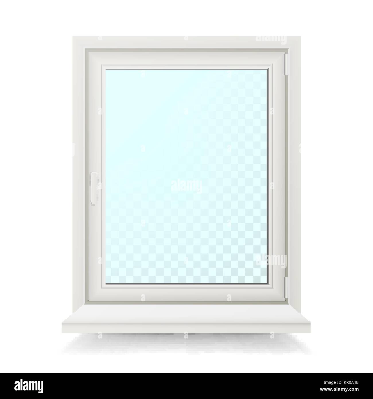 Realistic Plastic White Window Vector. Isolated Illustration Stock ...