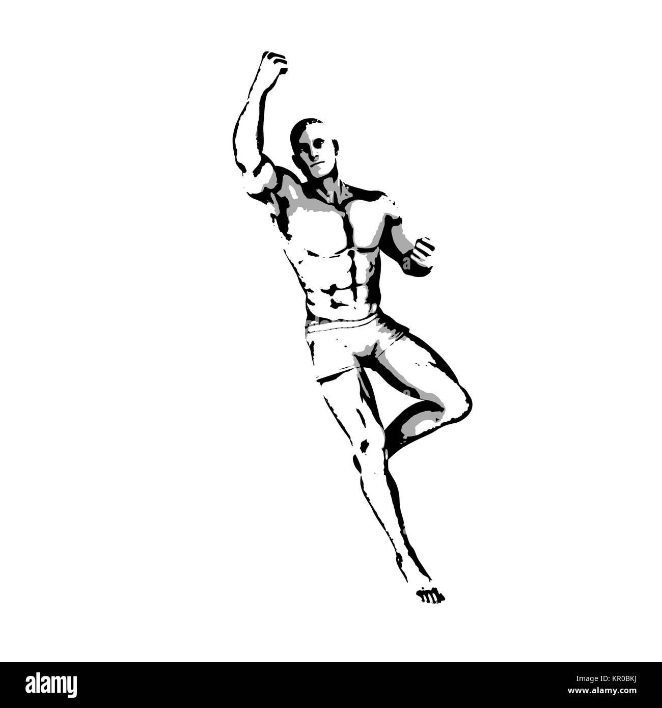 Superhero pose Black and White Stock Photos & Images - Alamy