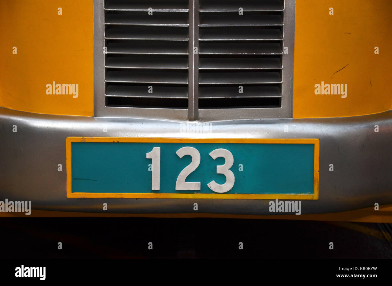 Number plate with 123 number Stock Photo - Alamy