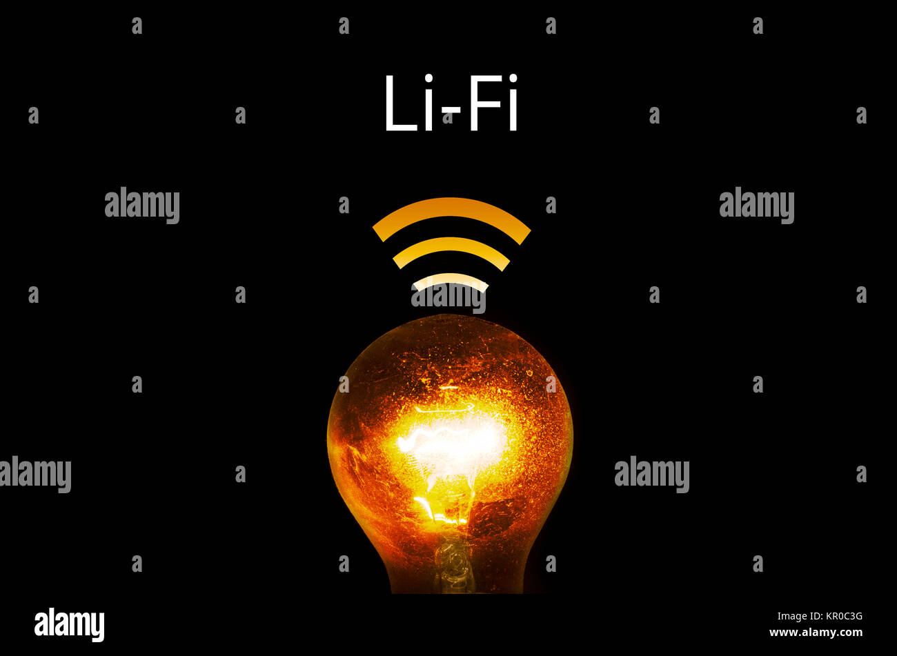 Li-fi glowing bulb Stock Photo - Alamy
