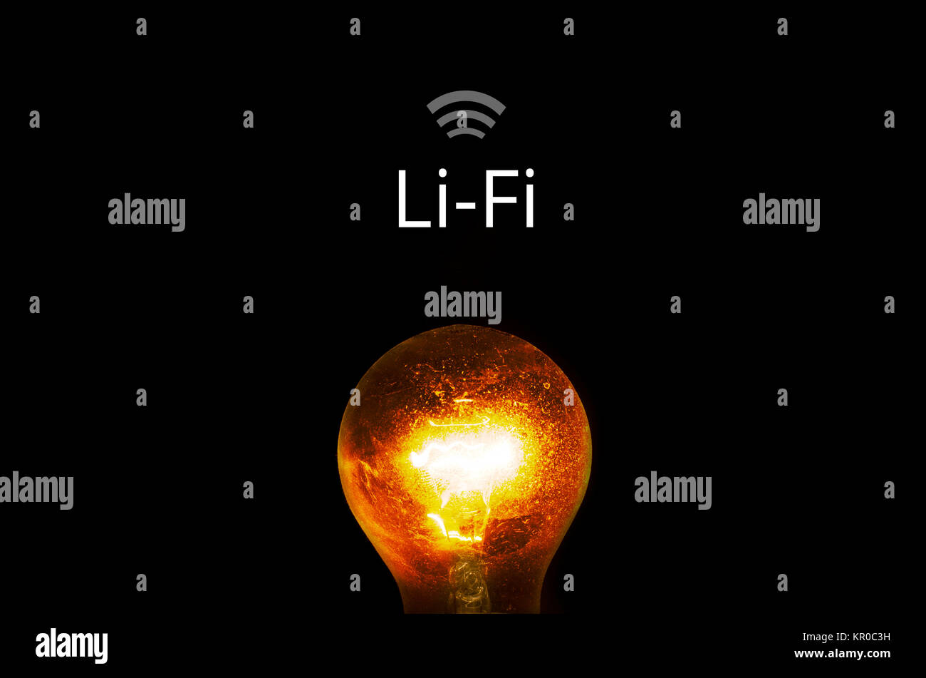 Li-fi glowing bulb Stock Photo - Alamy