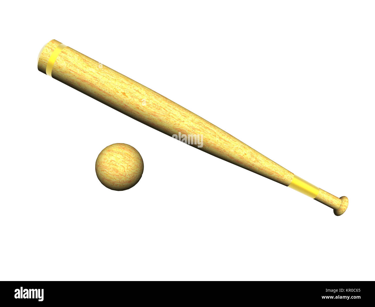 exempted baseball bat with ball Stock Photo - Alamy