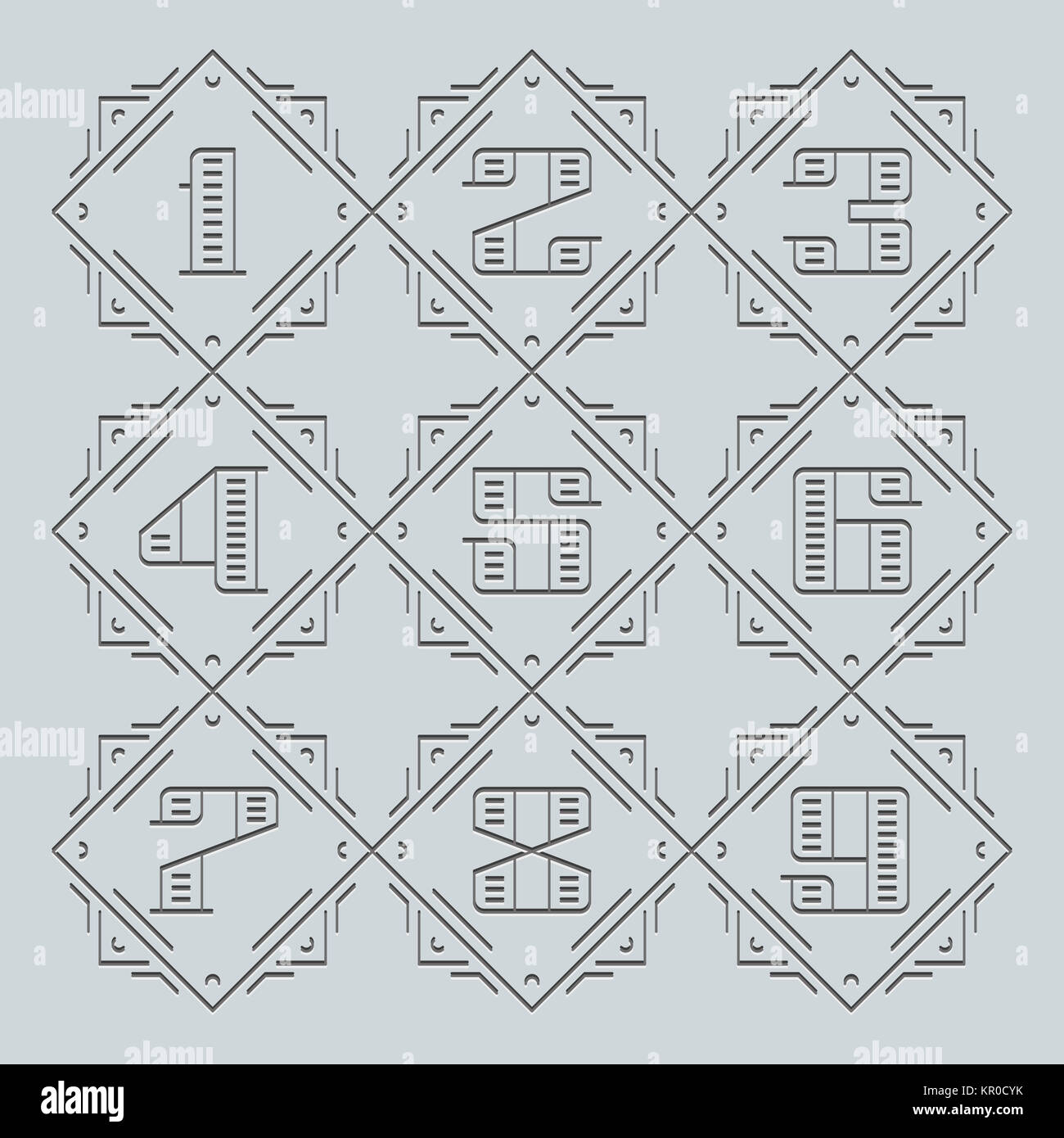 Vector Line Numbers Stock Photo - Alamy