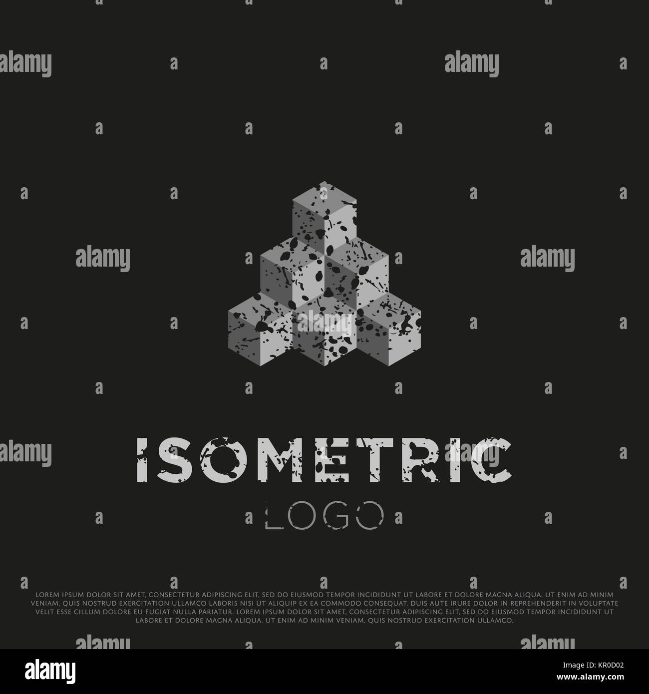 Vector 3d Isometric Logo Stock Photo - Alamy
